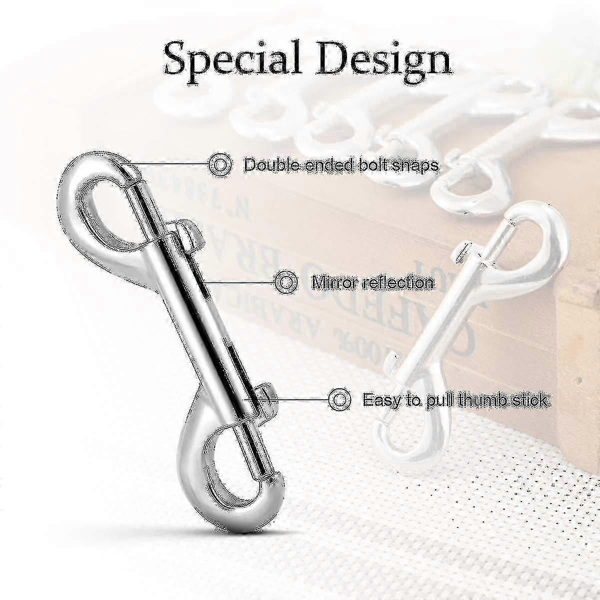 Double Ended Bolt Snaps, 6 Pack Metal Spring Clips for Various Uses ...