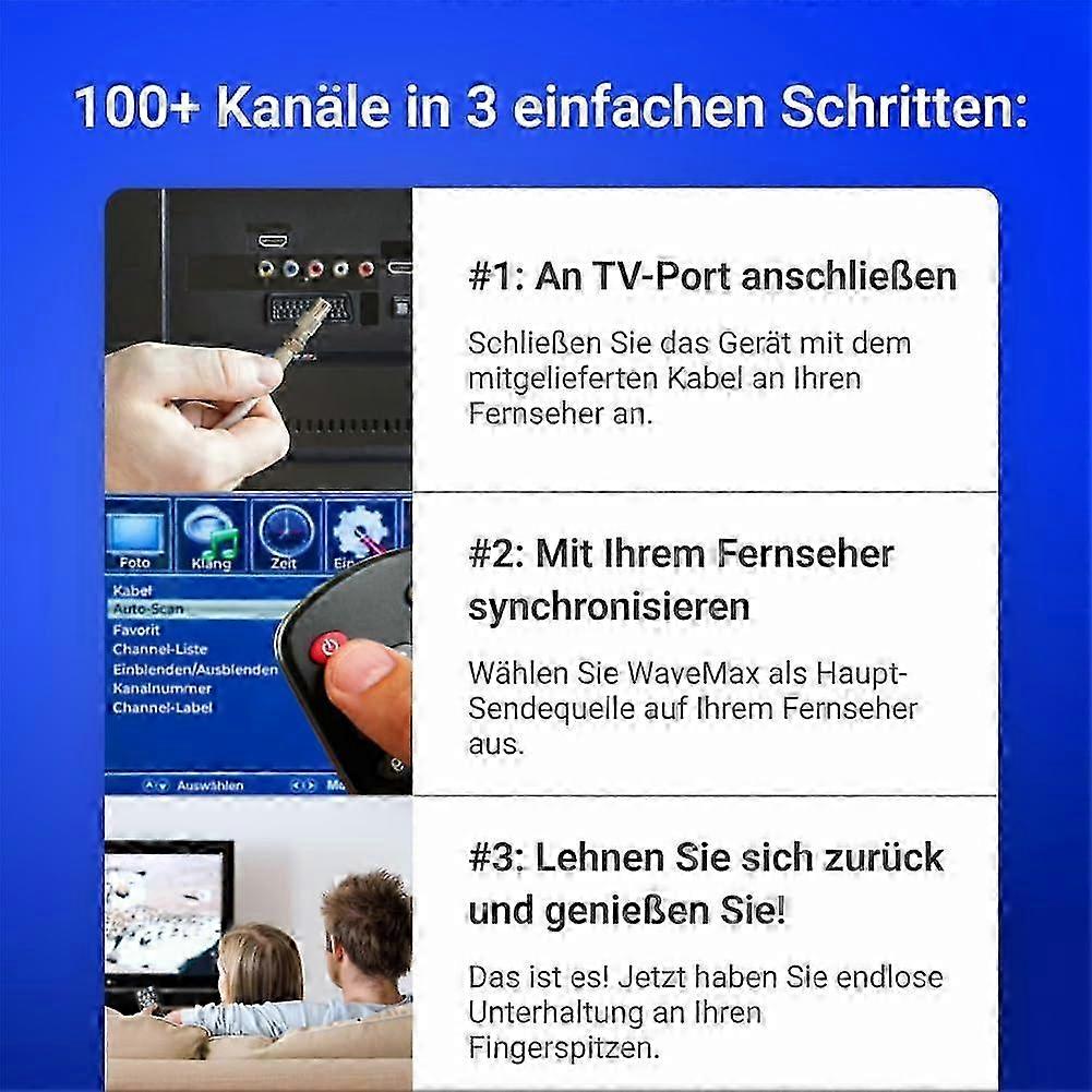 Festberg Hitenna, Wave Max TV Antenna HD 100 Channels, Plug and Play ...