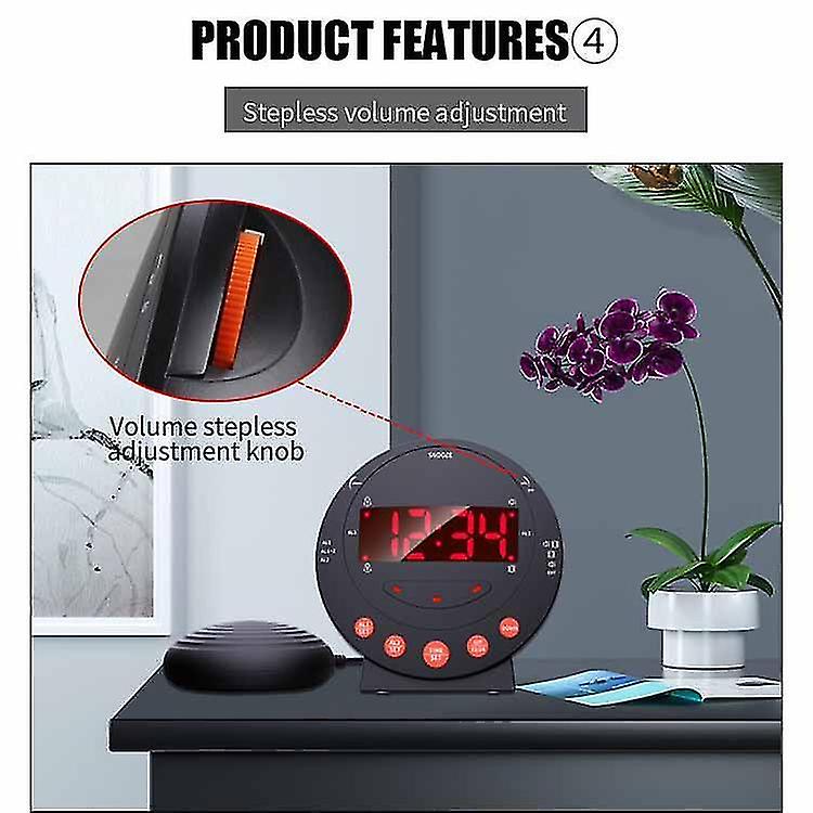 Extra Loud Alarm Clock, Vibrating Alarm Clock With Bed Shaker, For ...
