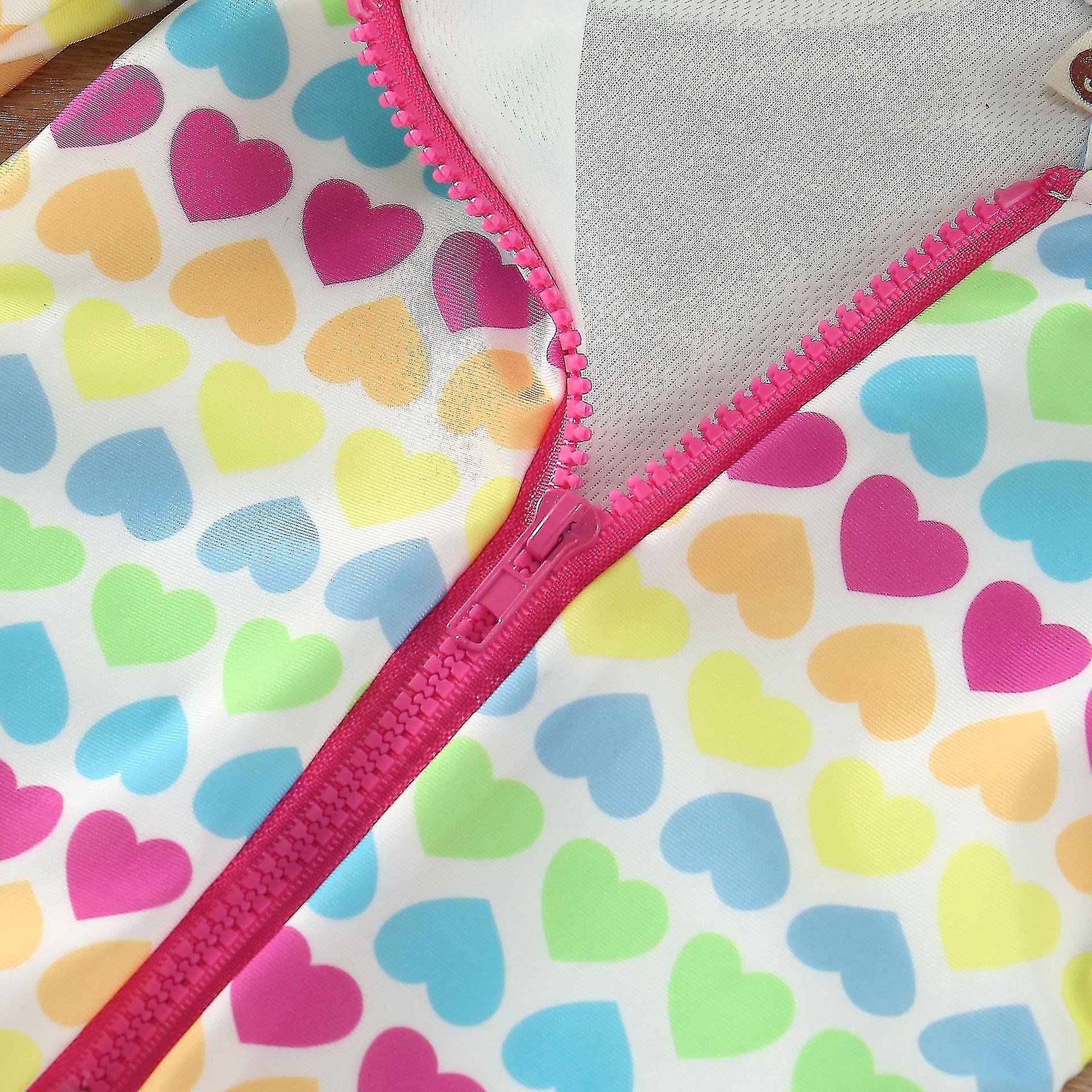 Children's Rainbow Swimsuit Zipper Bikini Harness Type Triangle ...