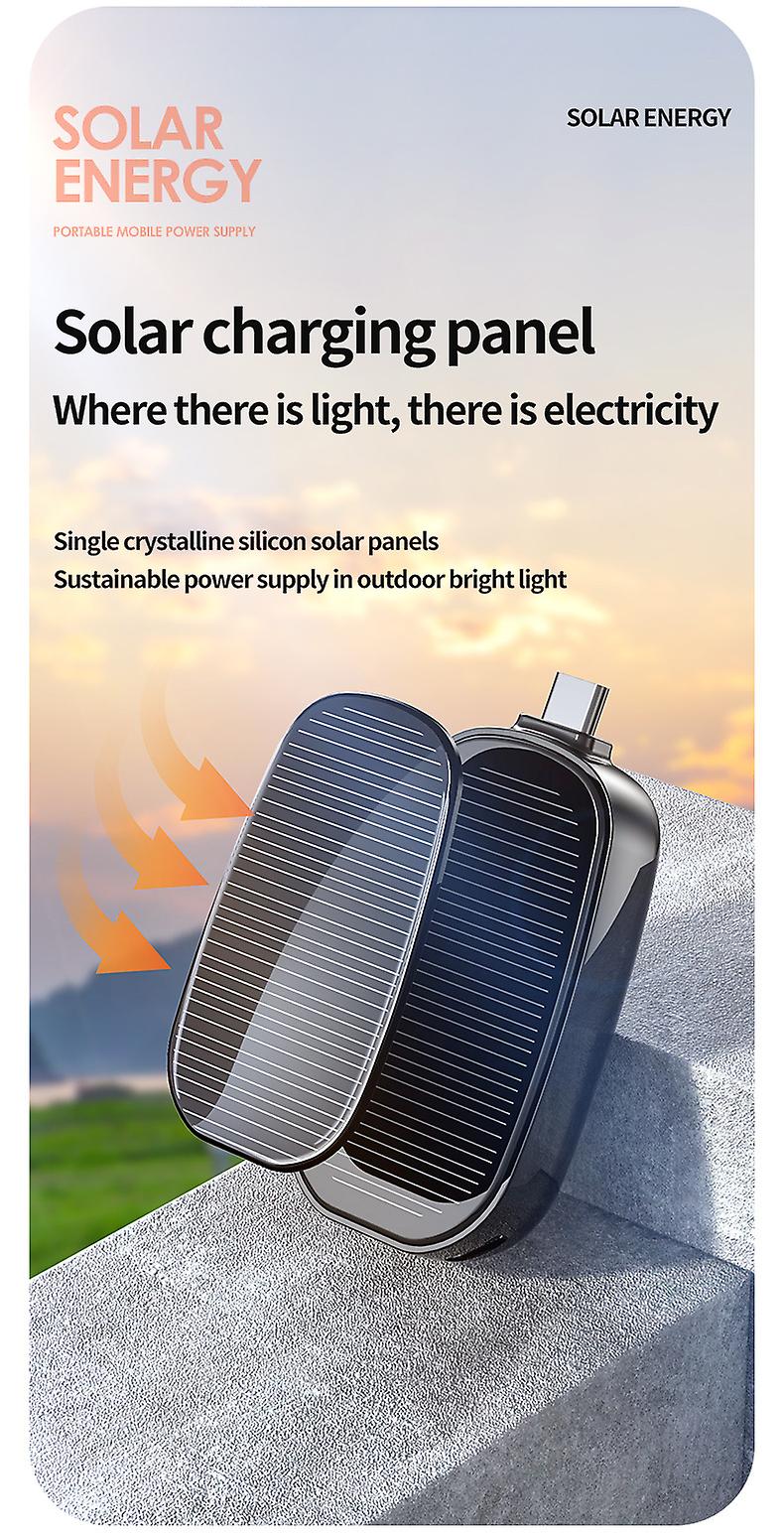 Mini Solar Power Bank Portable Keychain Powerbank For Cell Phone ...