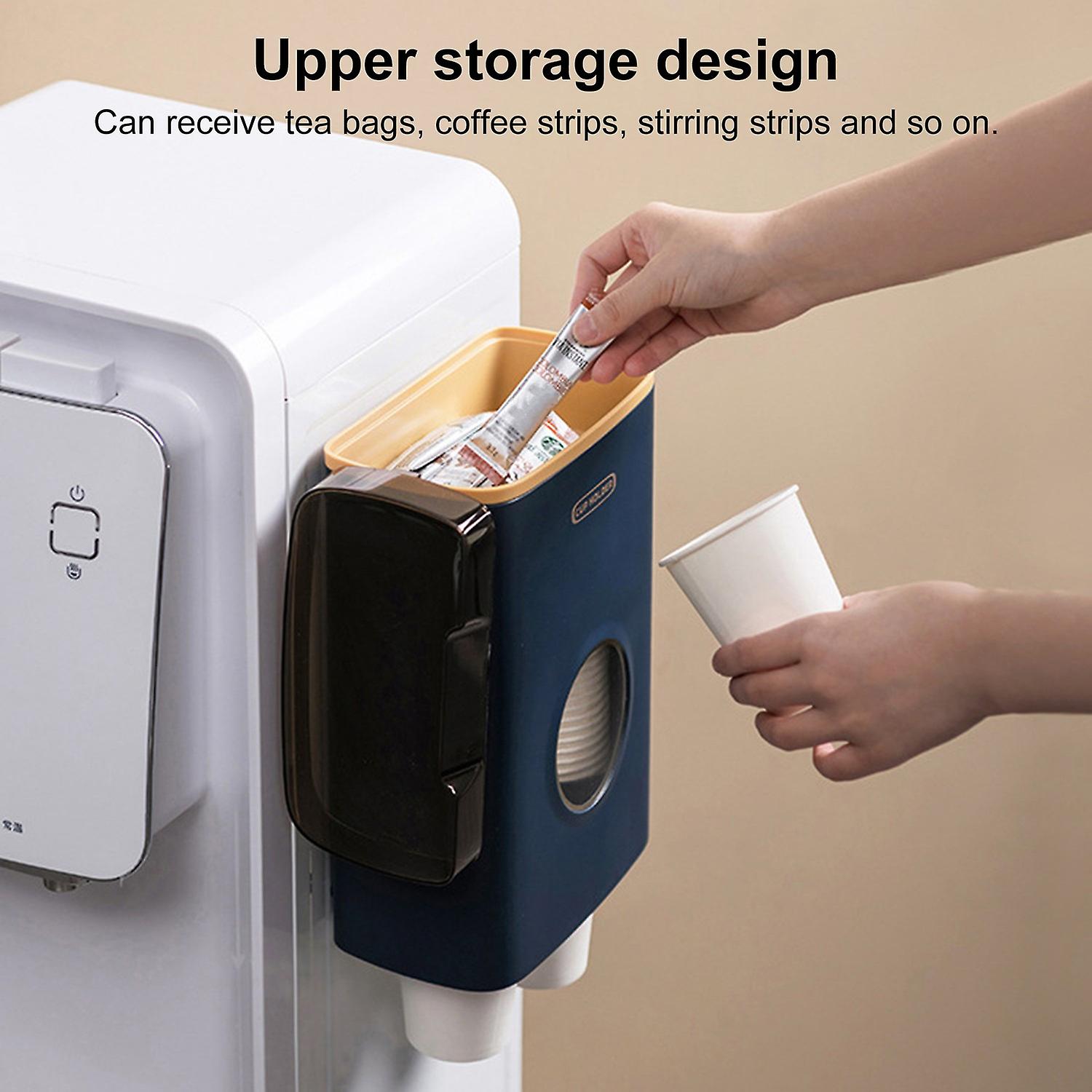 Cups Dispenser Space-saving Wall Mounted Large Capacity Disposable Cup ...