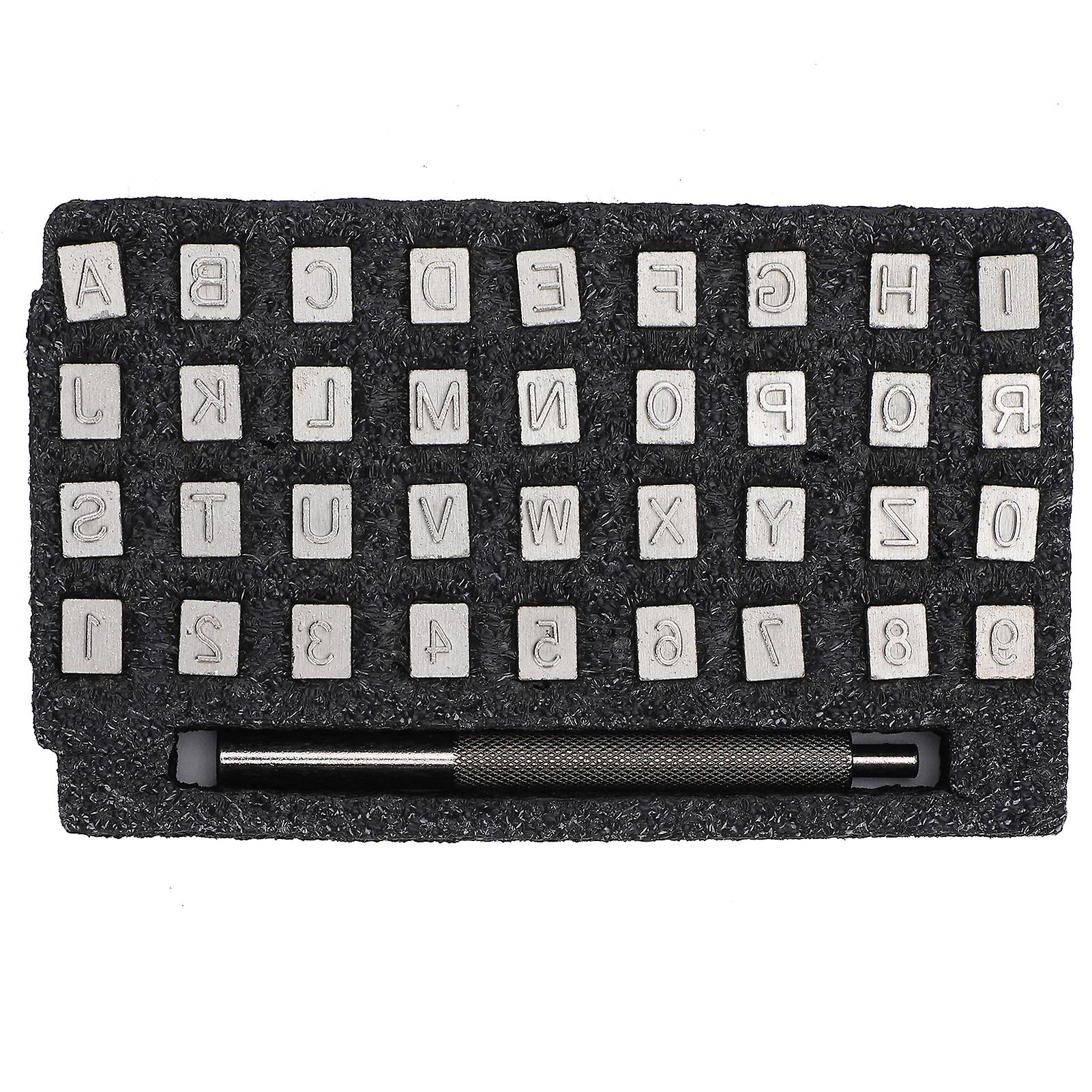 36Pcs Leather Stamp Pattern Number Alphabet Punch Carving Craft DIY ...