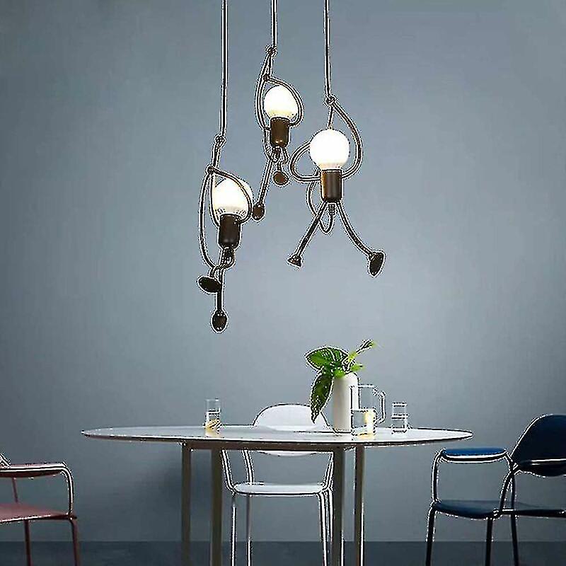 Living Room Chandelier E27 Iron People Children's Room Chandelier ...