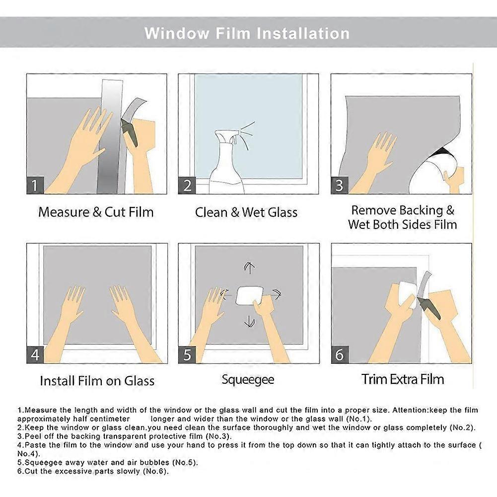 Window Film Decorative Glass Window Sticker Anti Uv Sun Blocker Heat ...