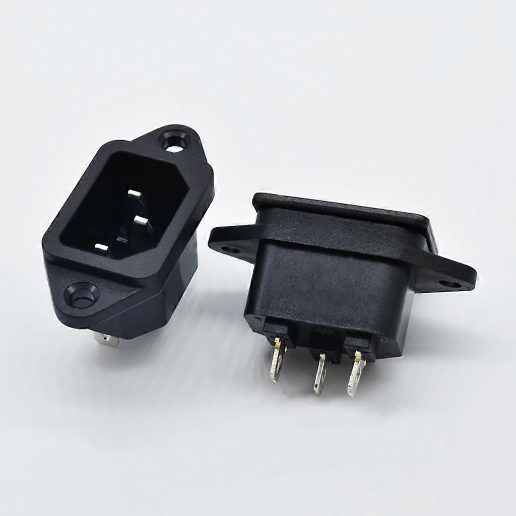 AC 250V 10A IEC320 C14 3 Pin Male Power Cord Inlet Socket | Fruugo UK