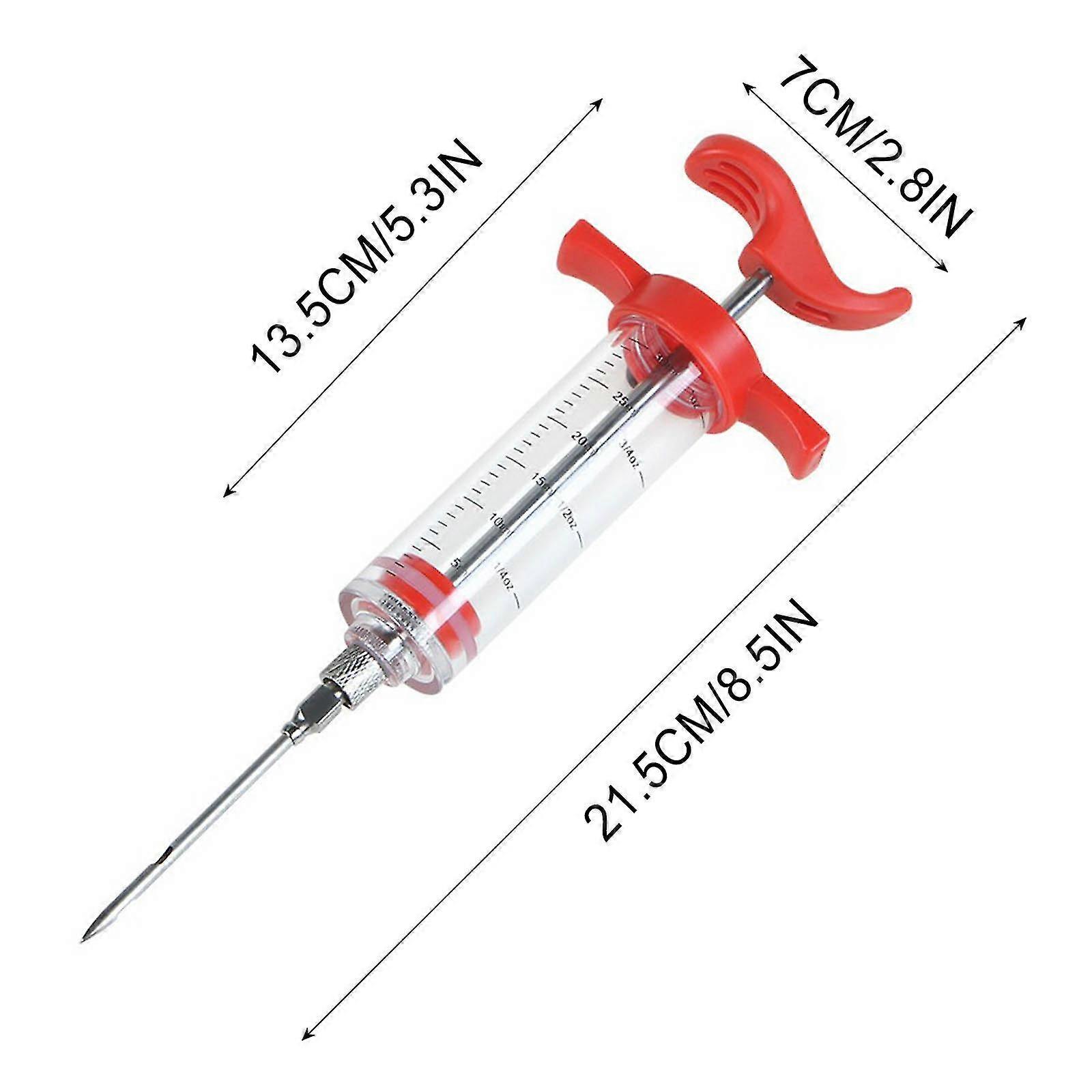 Stainless Steel Meat Injector Syringe For BBQ Grill Professional-Smoker ...