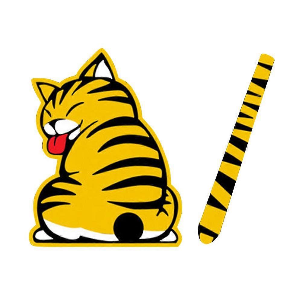 Car Stickers Cartoon Cats Moving Tail Rear Window Wiper Reflective ...