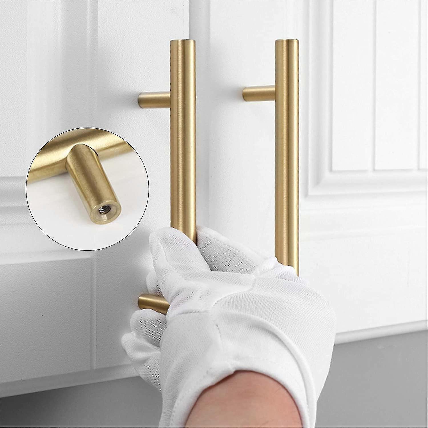 6 Pcs Gold Drawer Handles, 6 Inch Gold Furniture Handles Aluminum Alloy ...