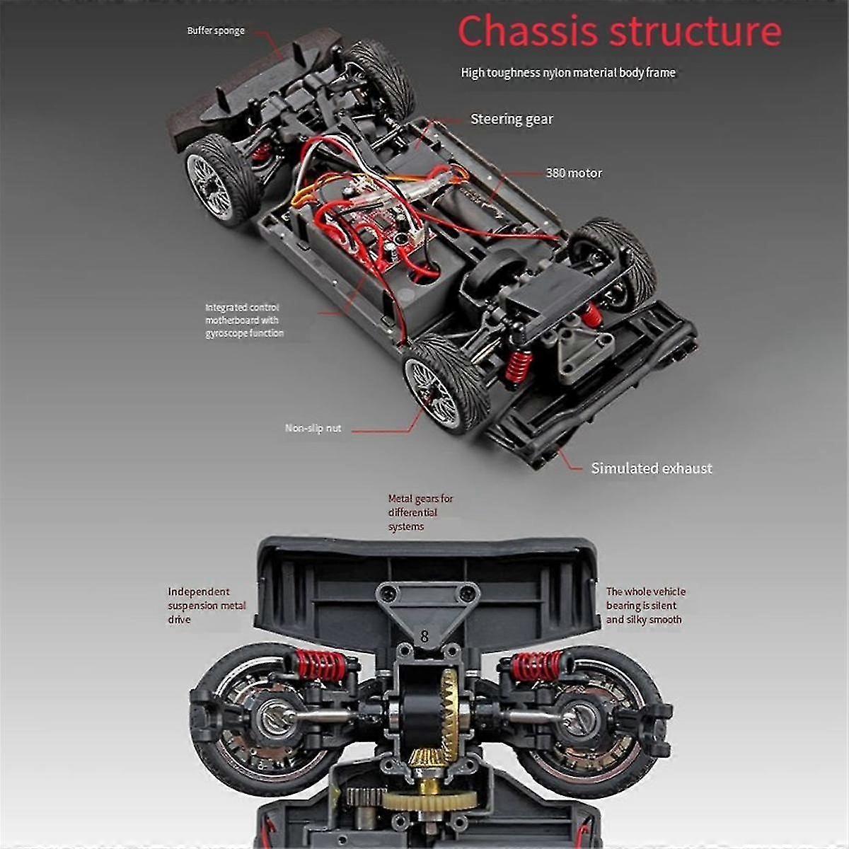 Mn Model Mn38 1/16 Climbing Car Toys 380 Motor Led Light Portal Axle ...