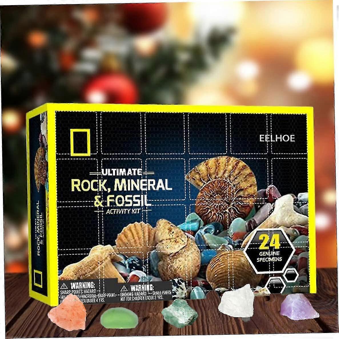 Christmas Advent Calendar 24 Days Ore Gift Box Mini Gemstone Dig Kit ...