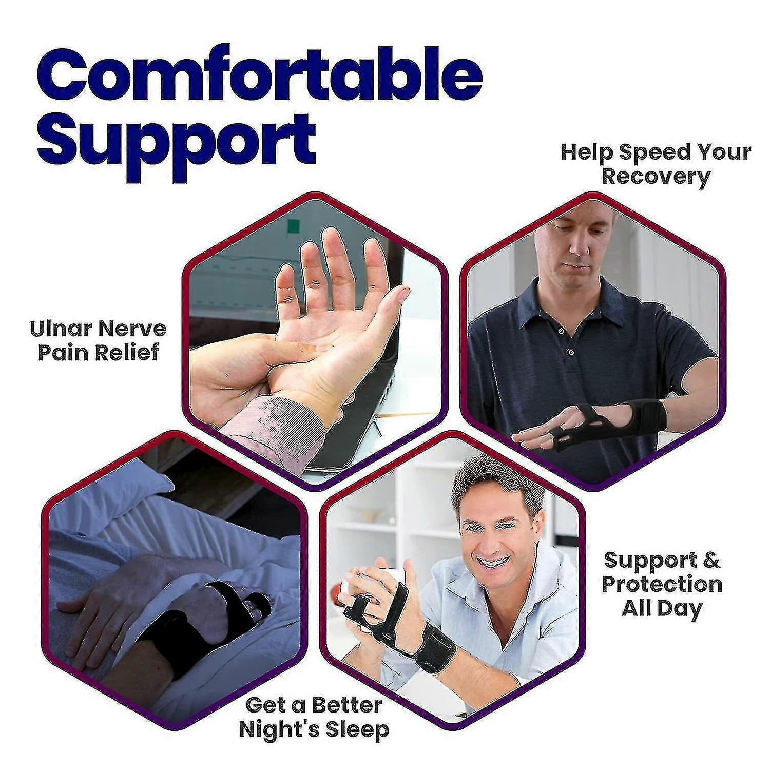 Metacarpal Finger Splint Hand Brace, Ulnar Gutter Splint Support ...