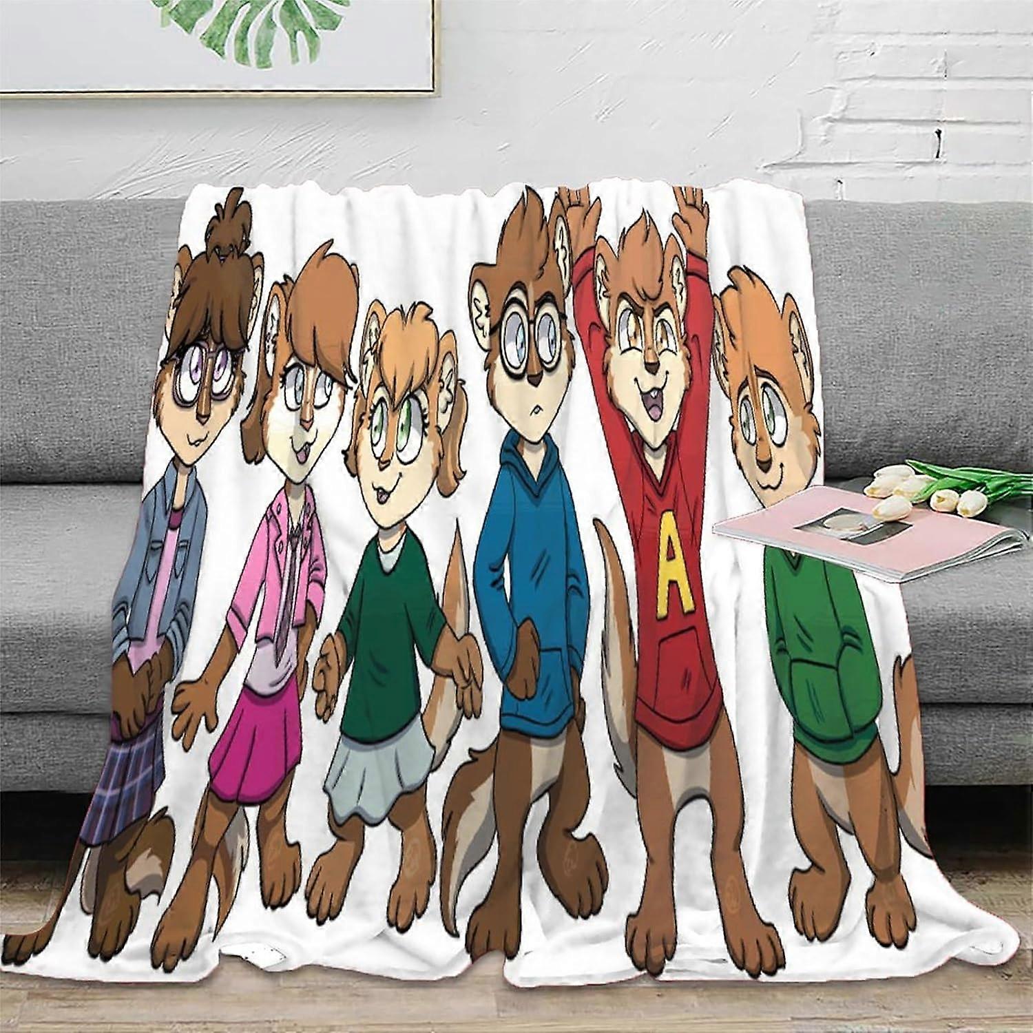 Flannel Blanket 3D Alvin And The Chipmunks Fleece Throw Blanket Cartoon ...