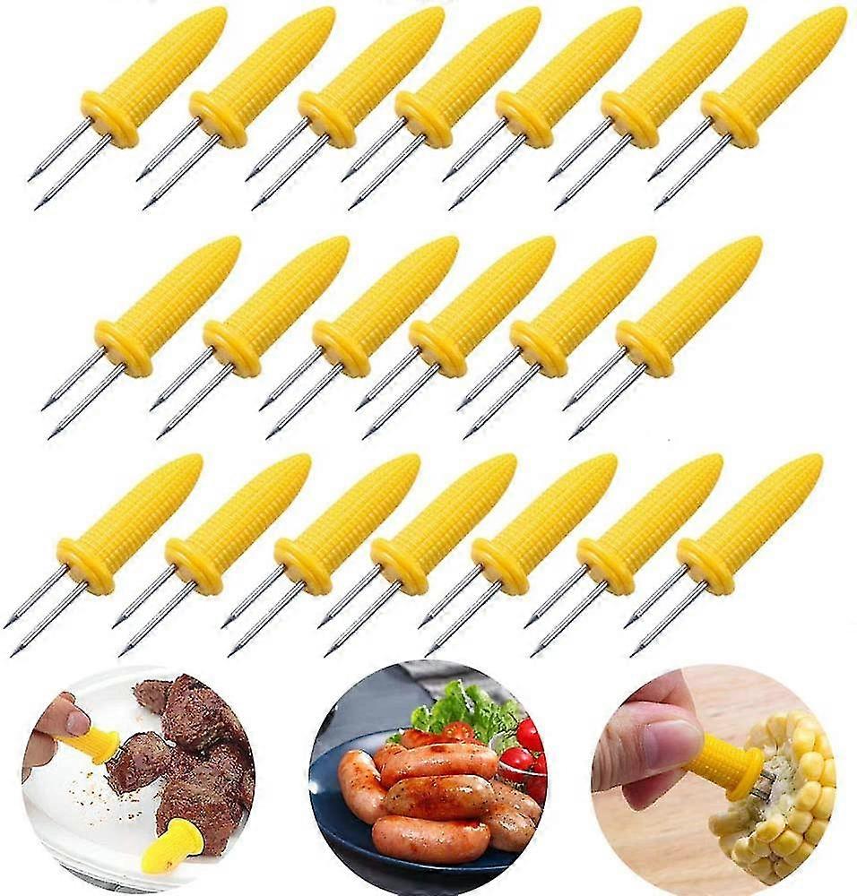 20 Pcs Corn Skewers,corn Spike Shaped Corn Cob Stainless Steel Bbq ...