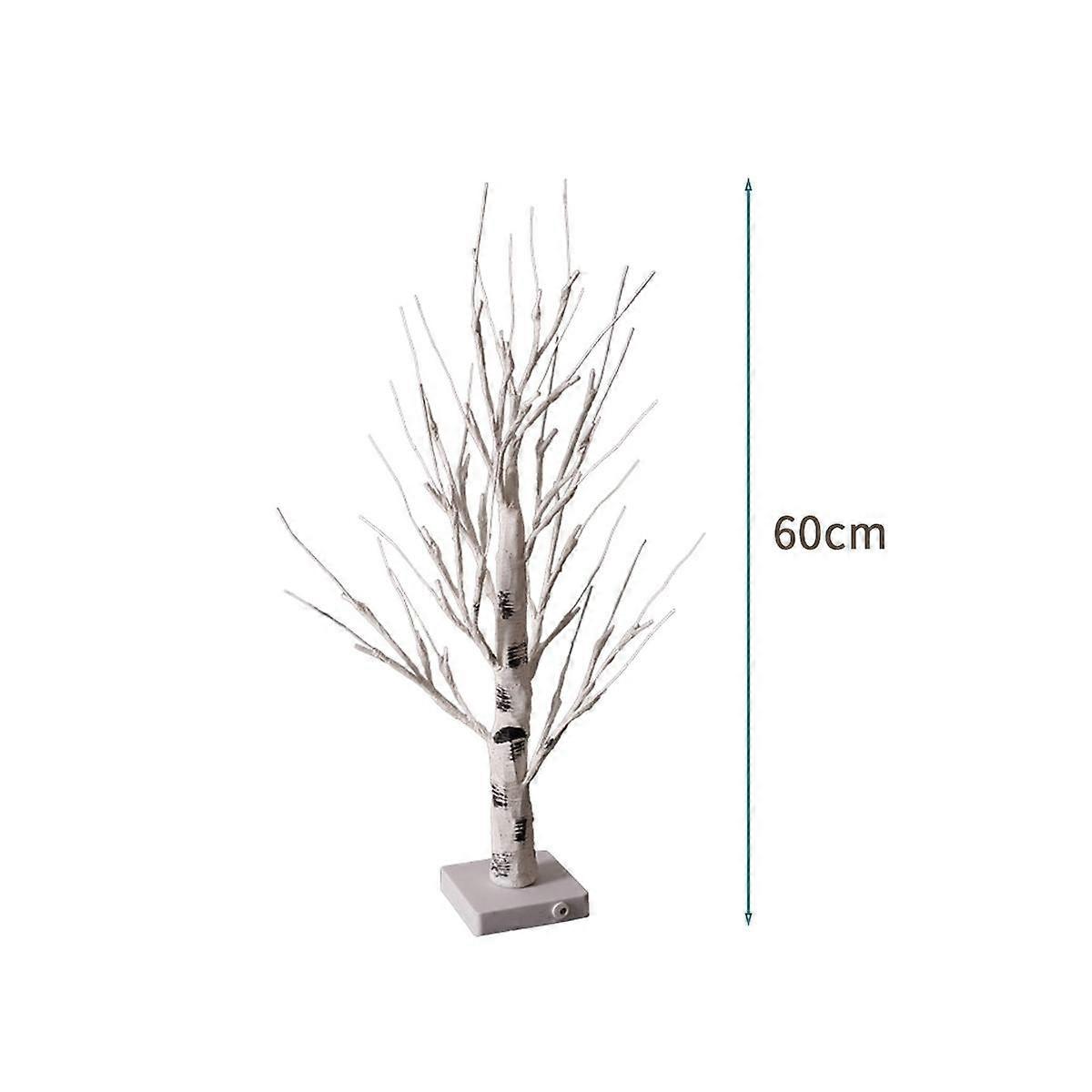 Tabletop Tree, White Tree with LED Lights, Warm White Small Tree Lights ...