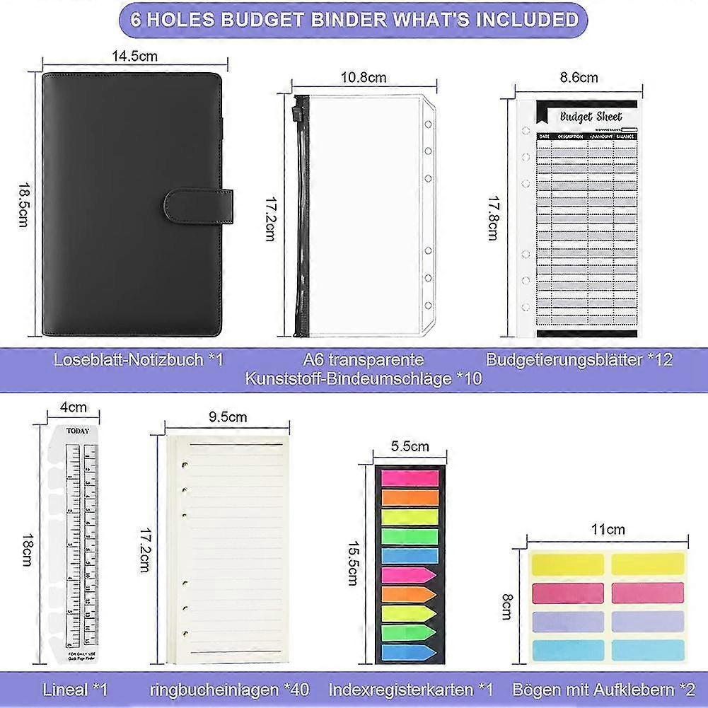 A6 Budget Binder,a6 Money Organizer For Cash, Budget Binder With Cash ...