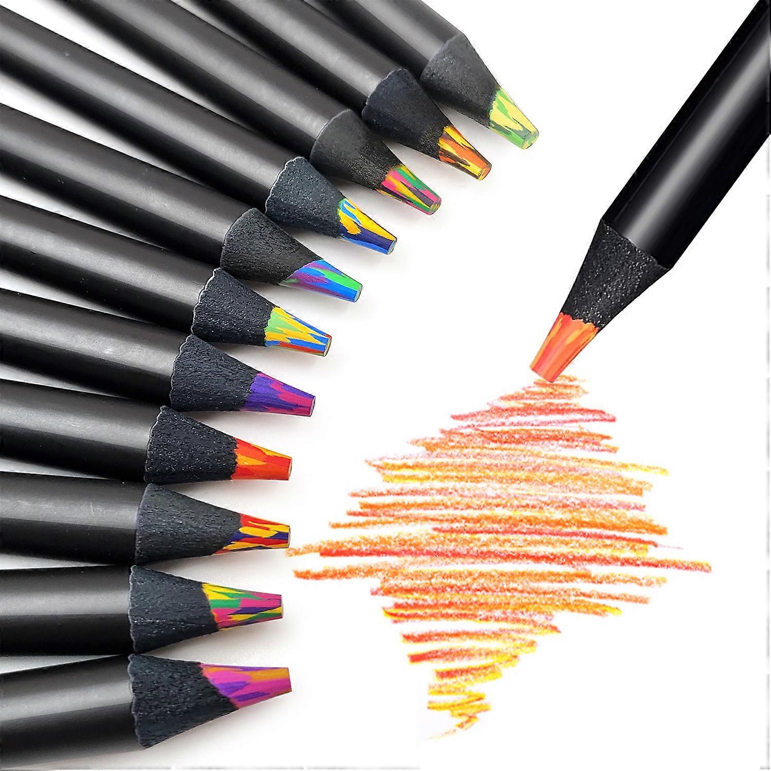 Rainbow Pencils Multicolor Colored Pencils Multicolor Pencils, 8 Count ...