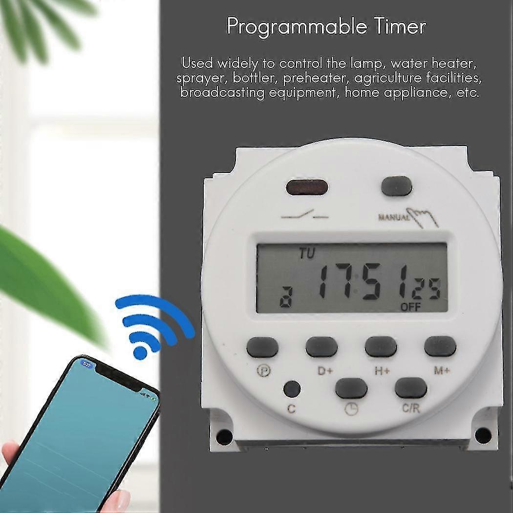 Dc 12v Digital Lcd Power Programmable Timer Time Switch Relay 16a Amps ...