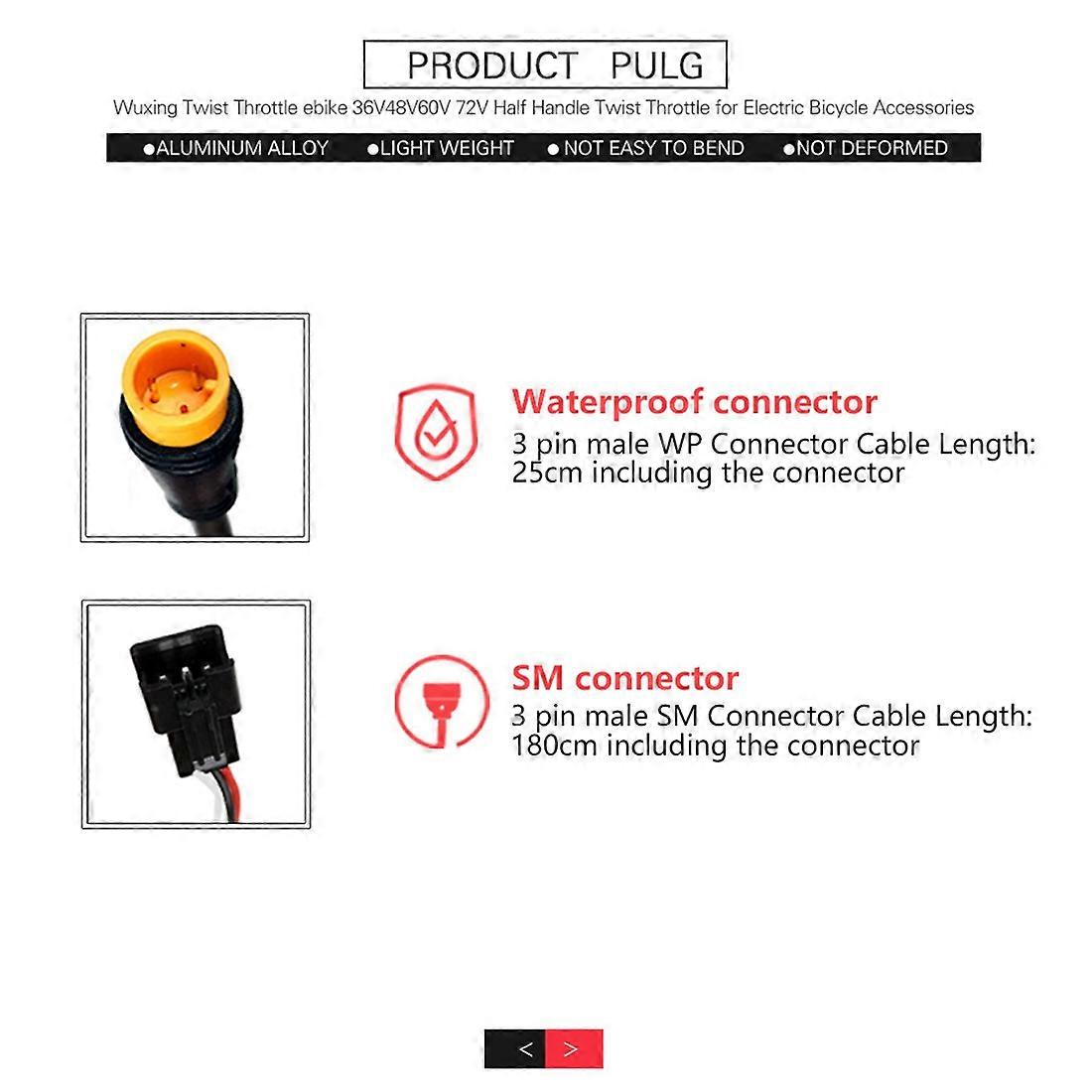 E Bike Throttle for Ebike Twist Throttle Left and Right Hand Throttle ...