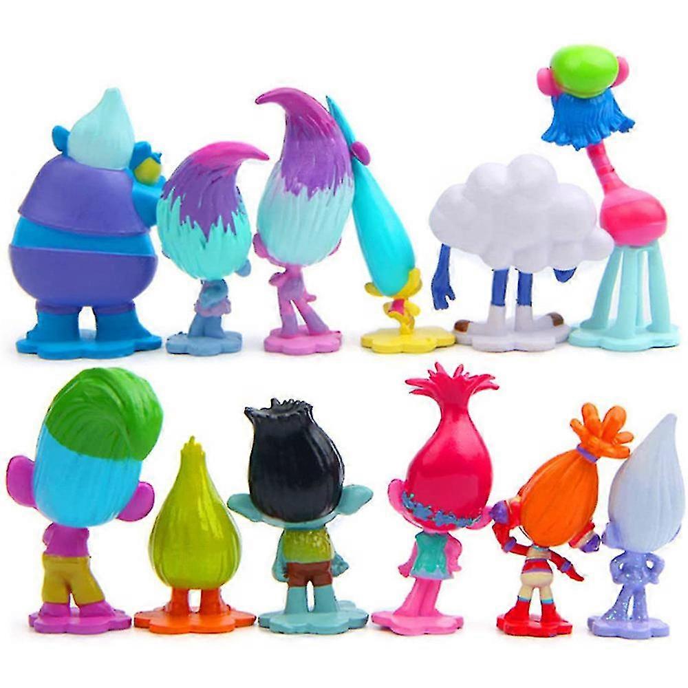 12pcs Trolls Toys Mini Trolls Action Figures Toys Trolls Doll Cake ...
