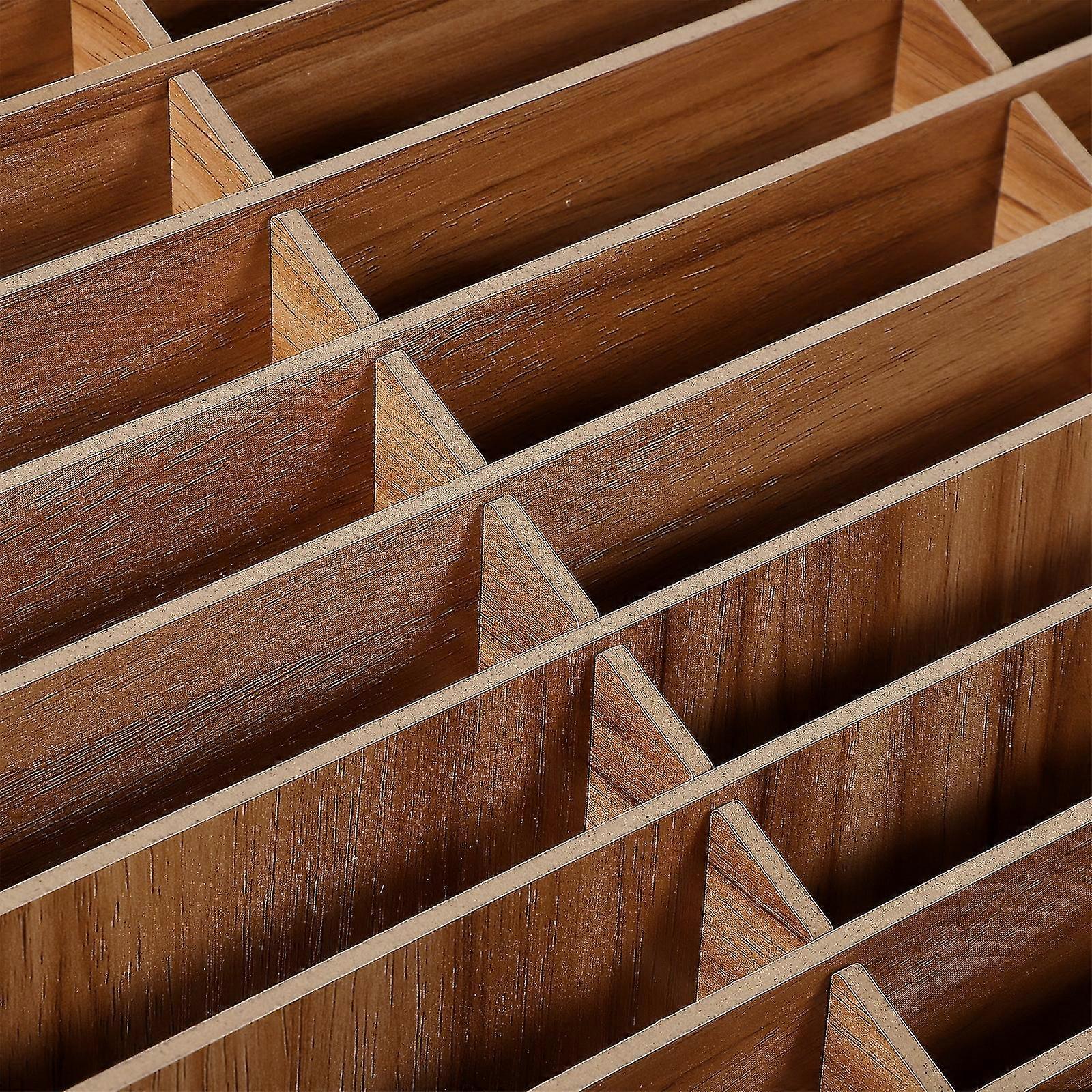 Wooden 30-grid Cell Phones Storage Box Desktop Mobile Phone Holder ...