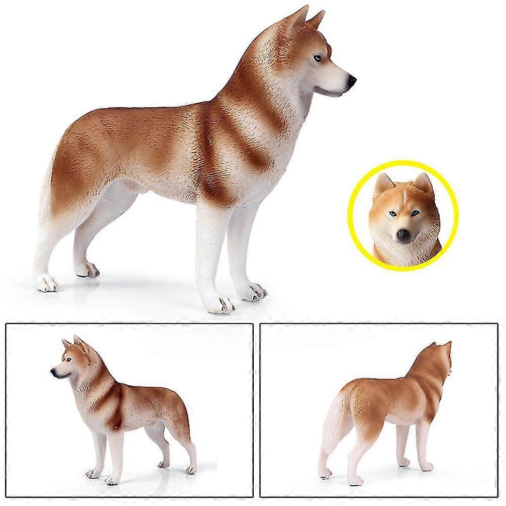 Grey Simulation Husky Dog Plastic Decor Children Toy | Fruugo UK