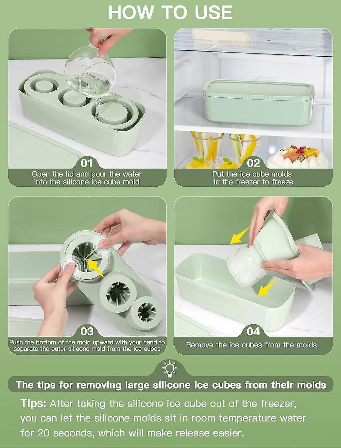 Ice Cube Tray for Stanley Cup, Silicone Hollow cylindrical Ice Block ...