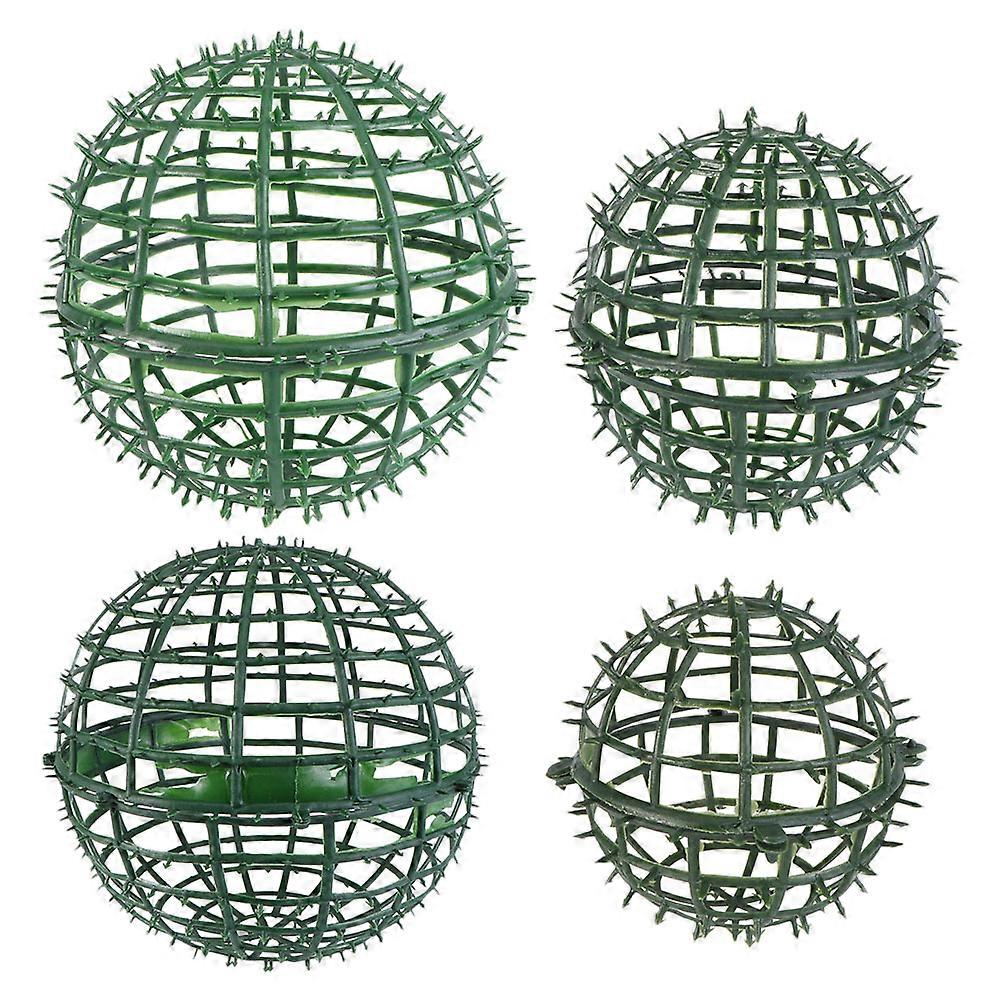 4 Pcs Artificial Wreath Dry Floral Cage Diy Topiary Plant Flower ...