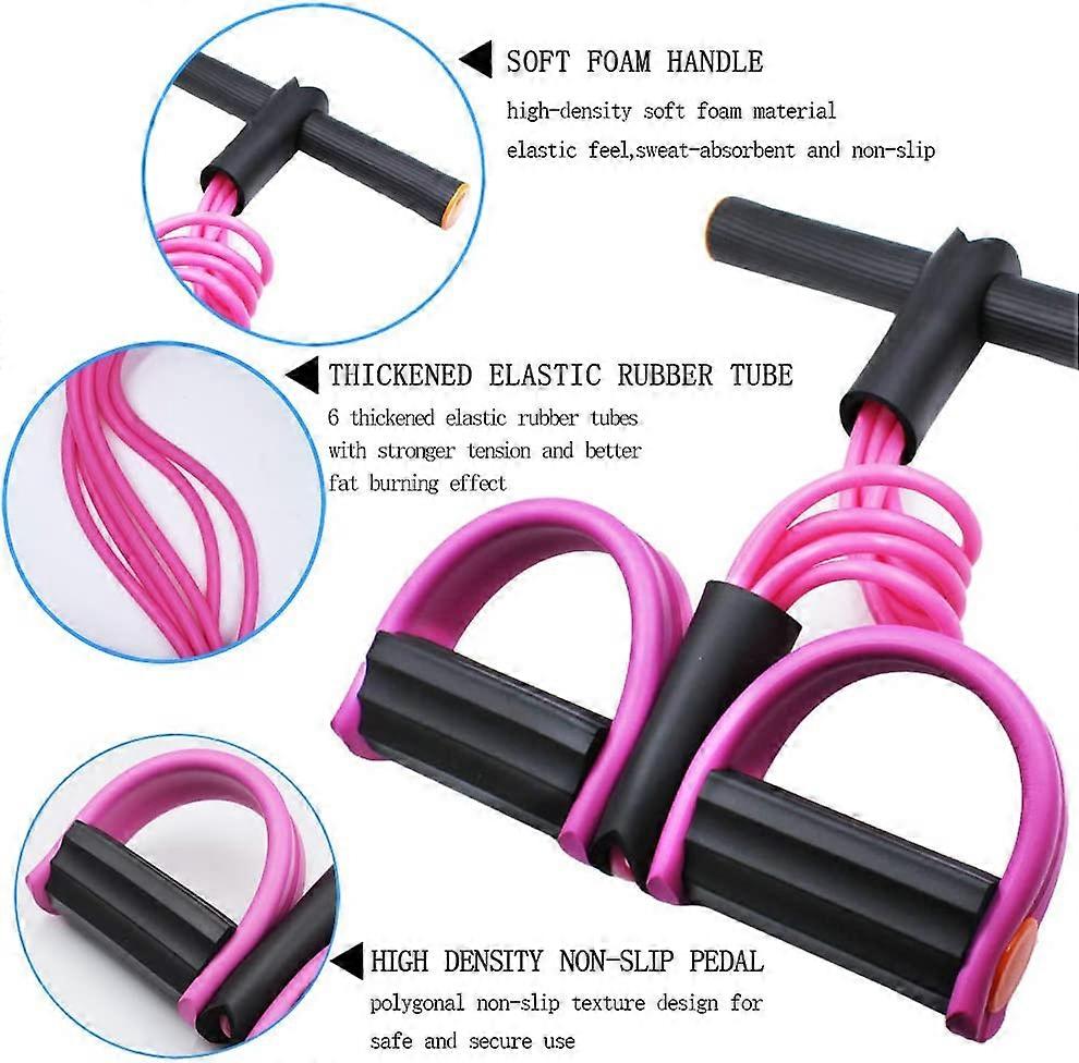 Multifunction Tension Rope, 6-Tube Elastic Yoga Pedal Puller Resistance ...