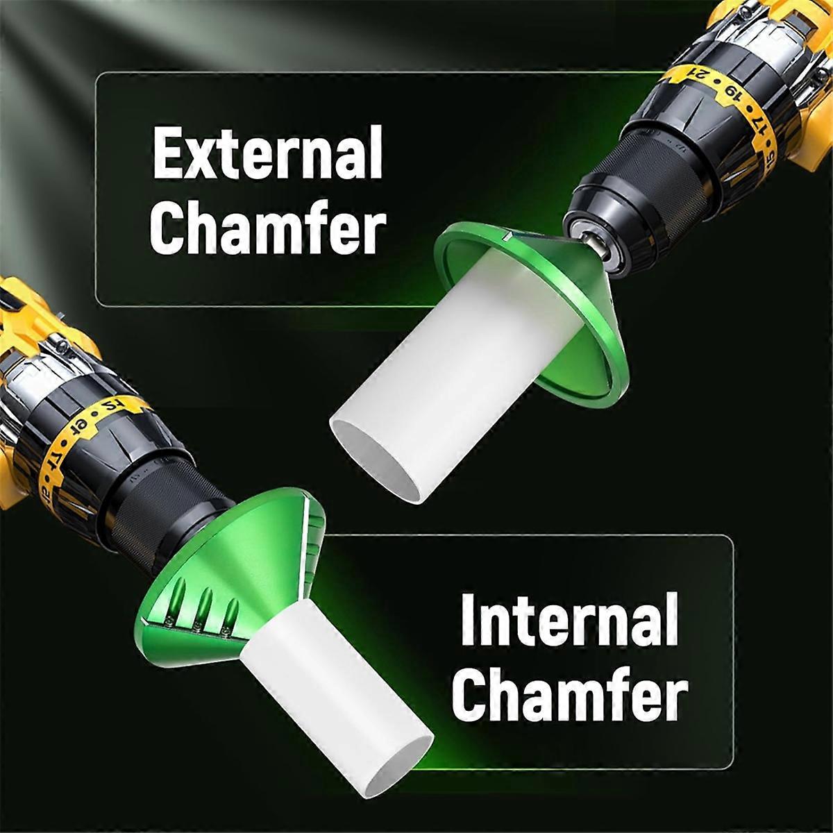 2 in 1 Inner-Outer Pipe Deburring Tool,PVC Pipe and Tubing Chamfer Tool ...