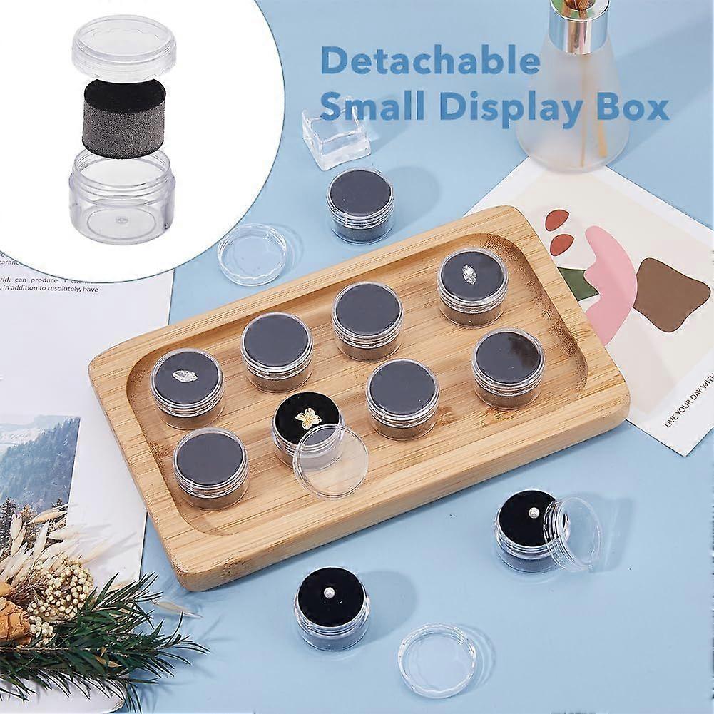 15Pcs Clear Gemstone Box 1.16x0.85inch Mini Round Stone Box Small Loose ...