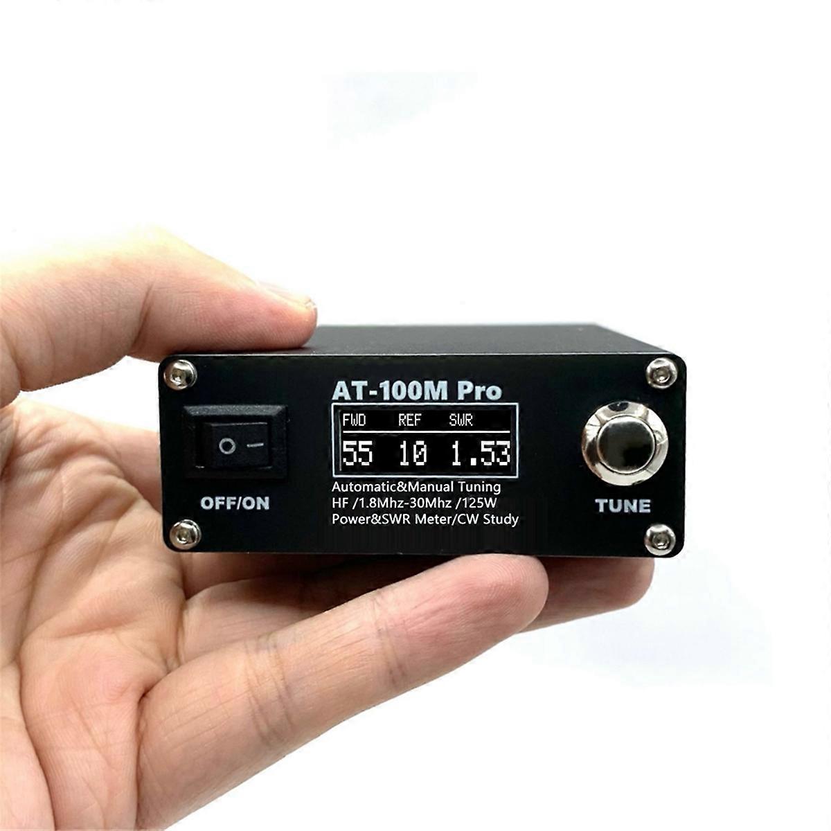 AT-100M Pro Antenna Tuner 1.8-30mhz Power Meter 125W Automatic Antenna ...