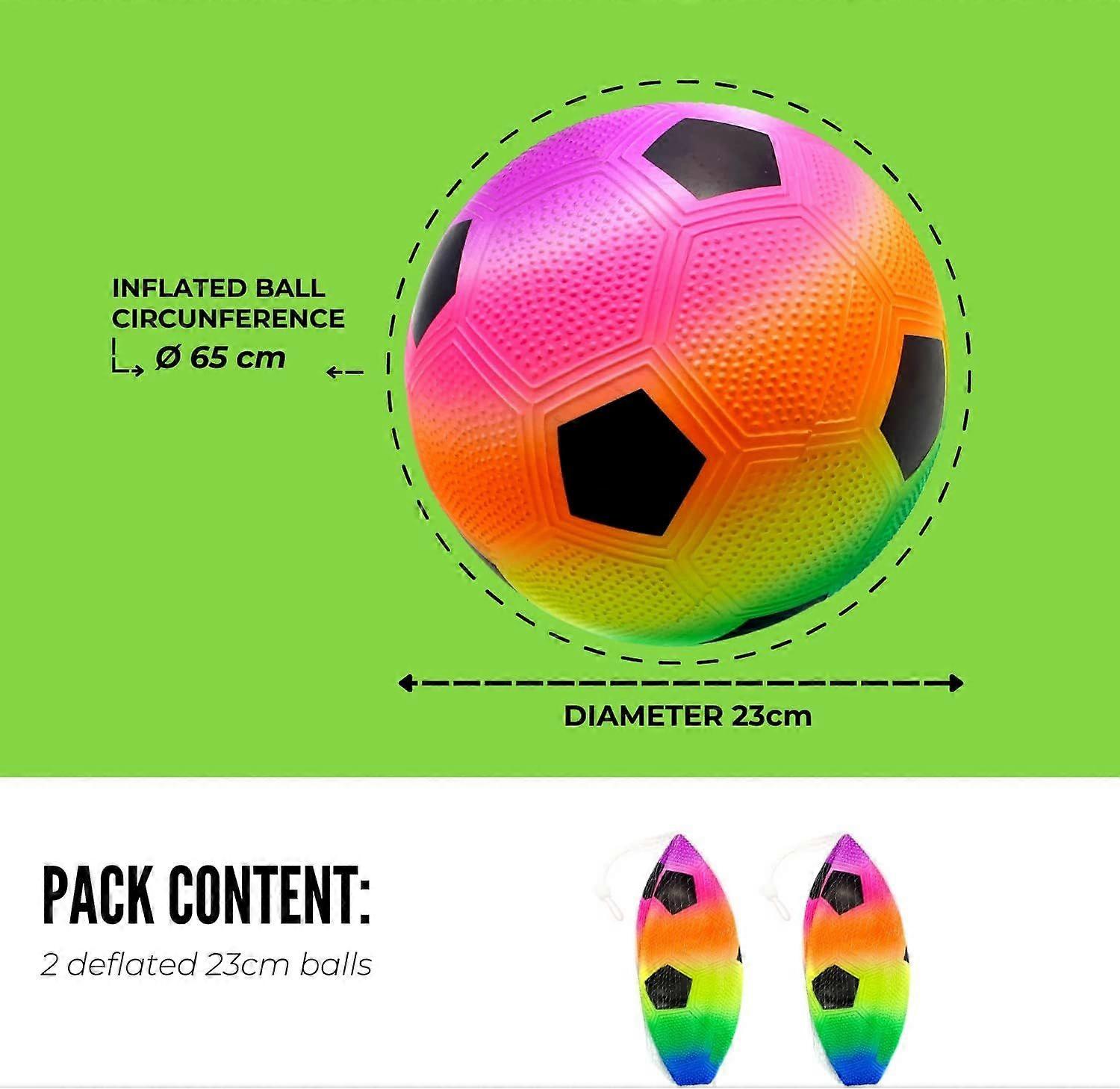 PVC ball for kids. Rainbow inflatable football. Soft ball for kids ...