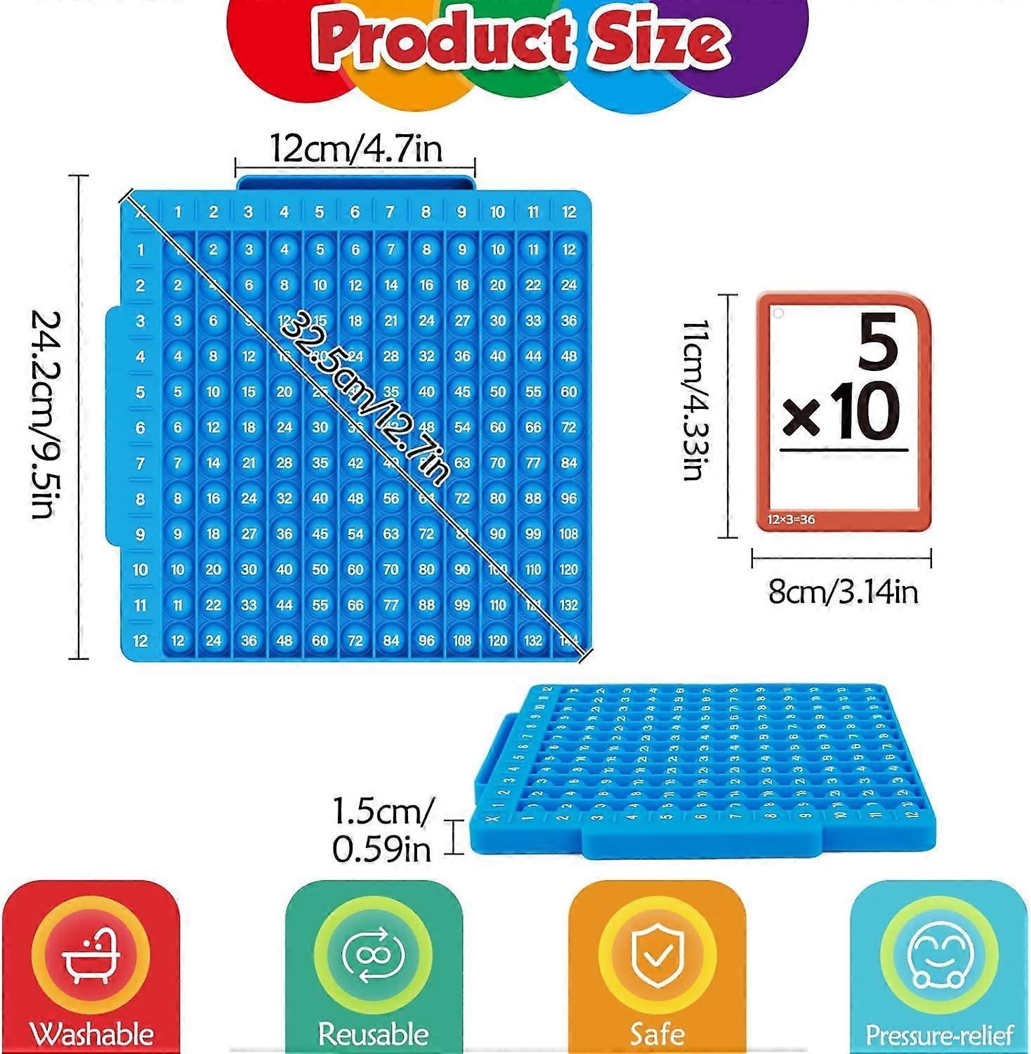 Math Flash Cards + Math Board, Multiplication Flash Card Times Table ...