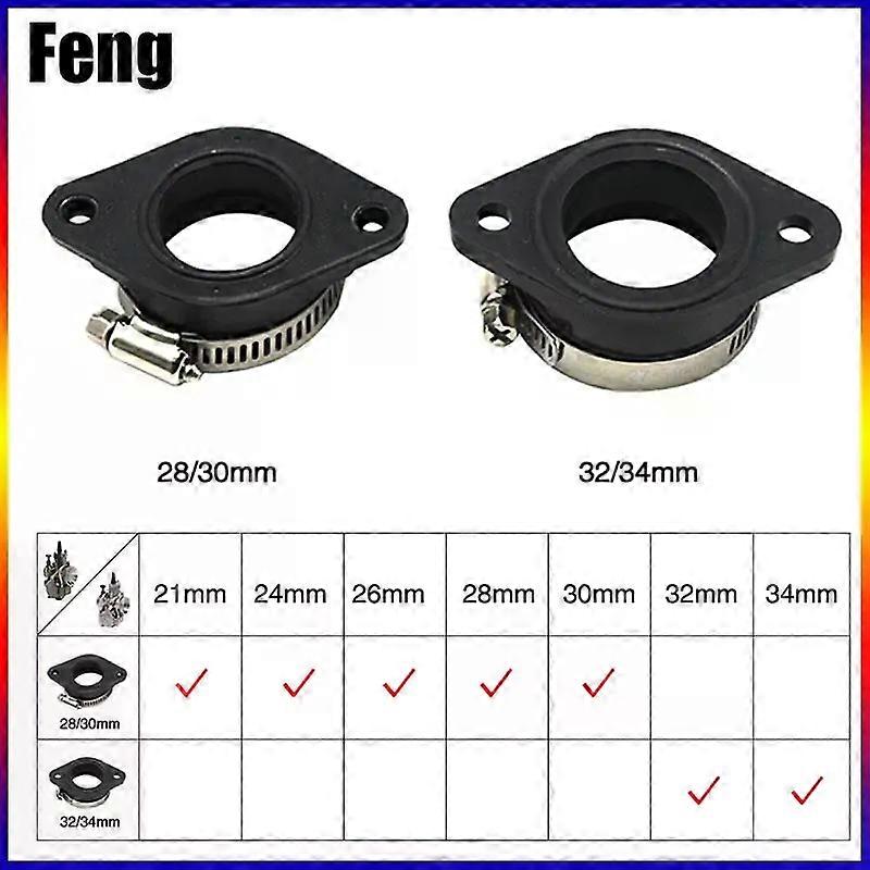 Motorcycle Carburetor Adapter Intake Pipe Rubber Universal KEIHIN ...