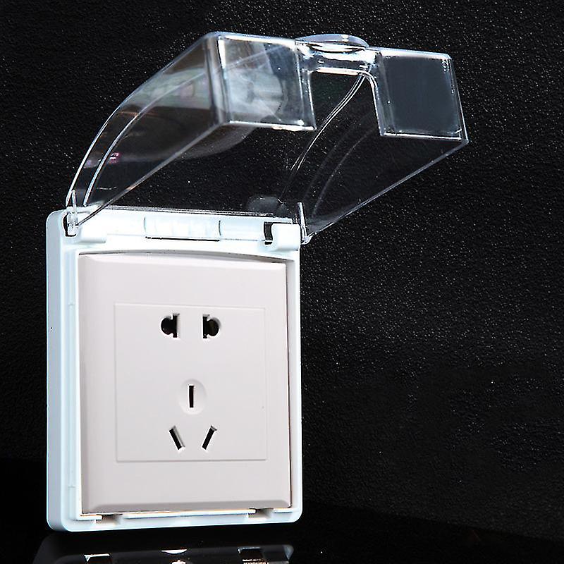 Plastic Switch Waterproof Cover Box Wall Light Socket Doorbell Flip Cap ...
