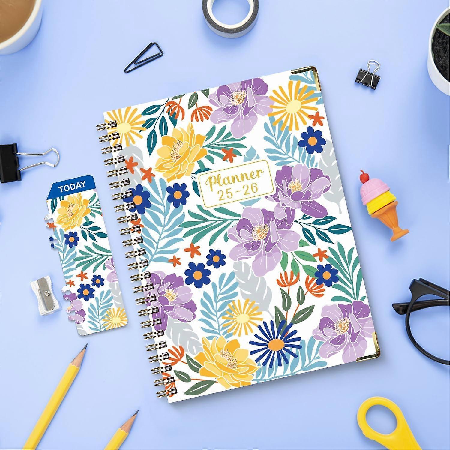 Daily Planner 2025-2026, Weekly Monthly Calendar July 2025 - June 2026 ...