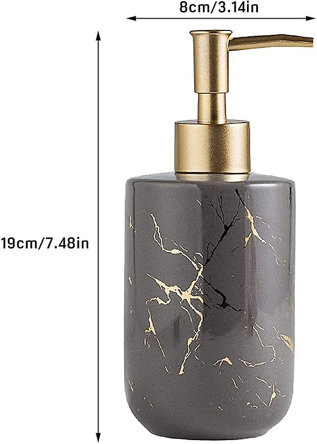 Soap Dispenser 300ml Marble Texture Ceramic Hand Soap Pump Shower Gel ...