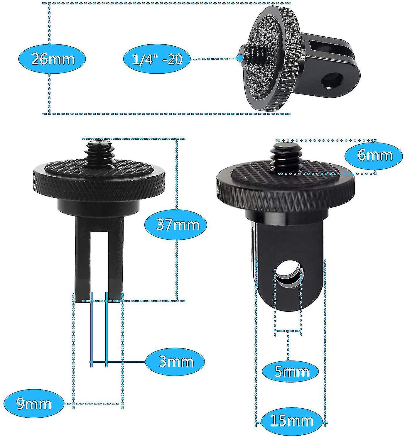 Tripod Adapter Camera Mount Accessory Aluminum Adapter Mounting Cameras ...