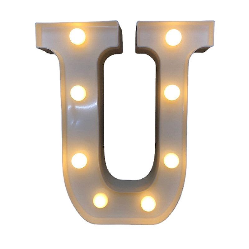 Led english letter and symbol pattern night light home room proposal ...