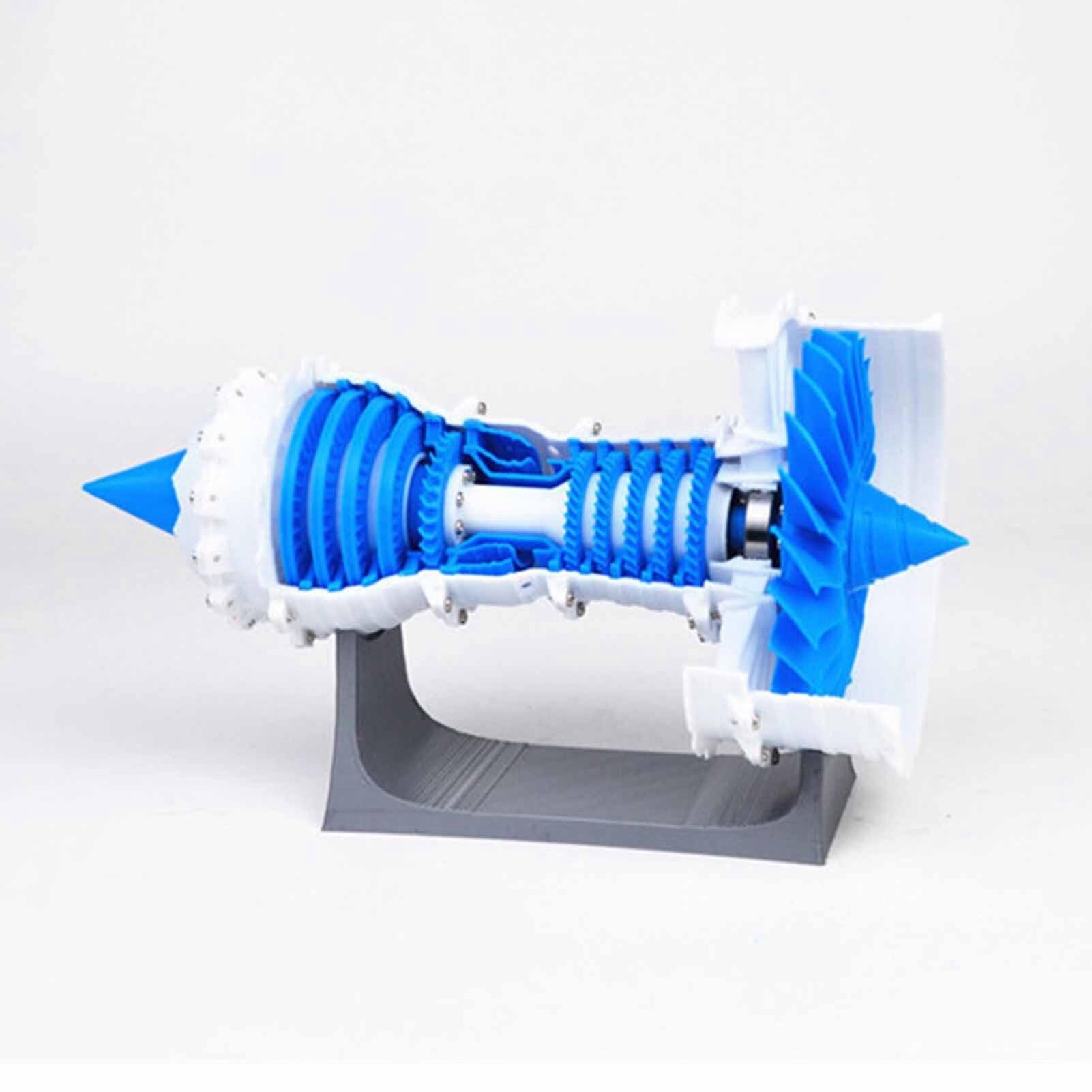 3D Printed Jet Engine Model Aircraft Supercharged Engine W/ Sawtooth ...
