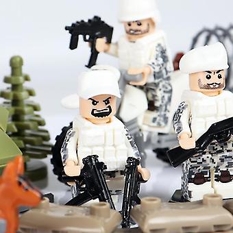 Set Of 6 Pcs Mini Figures Snow Assault Team Military Themed Minifigures ...