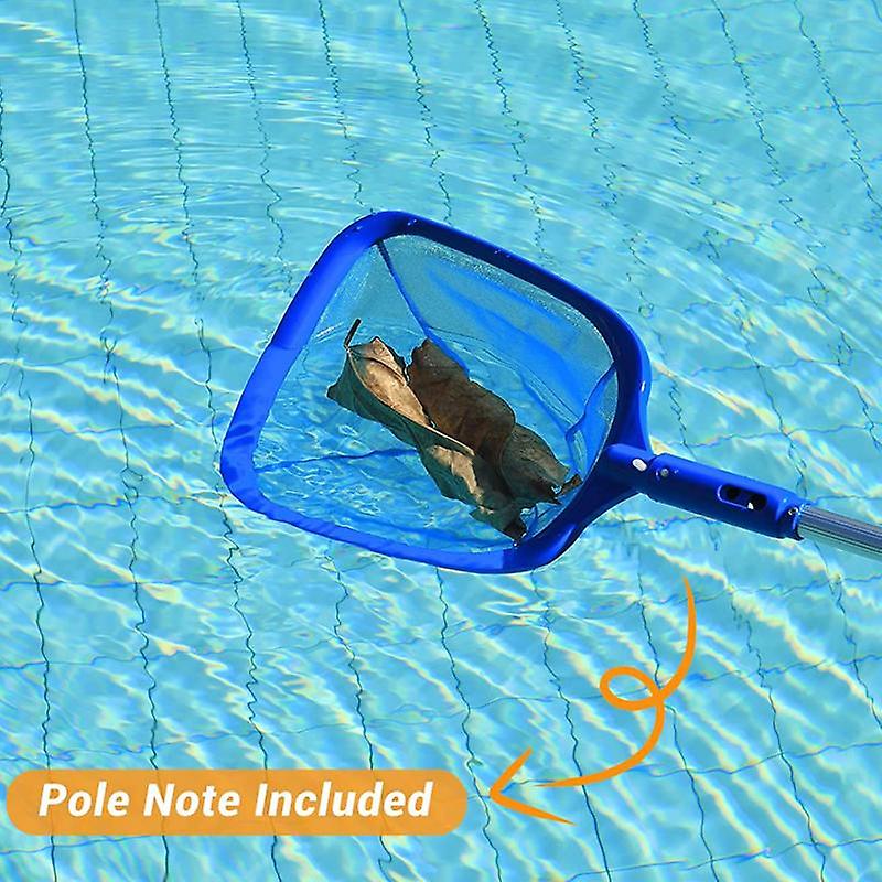 Pool Skimmer Net Deep Fine Mesh Solid Plastic Frame Detachable Pole ...