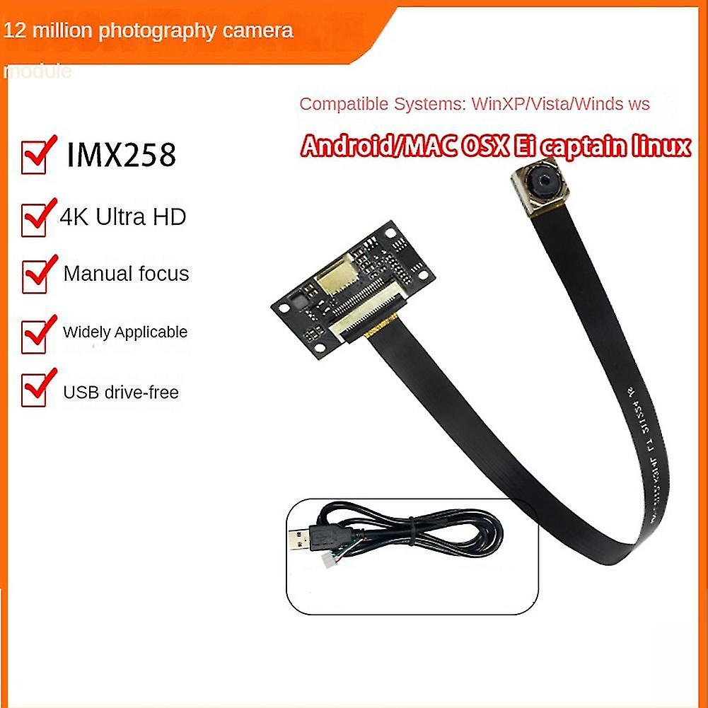 3840 X 2160 4k 12mp Cmos Imx258 Autofocus 75 De 30fps Usb Camera Module ...