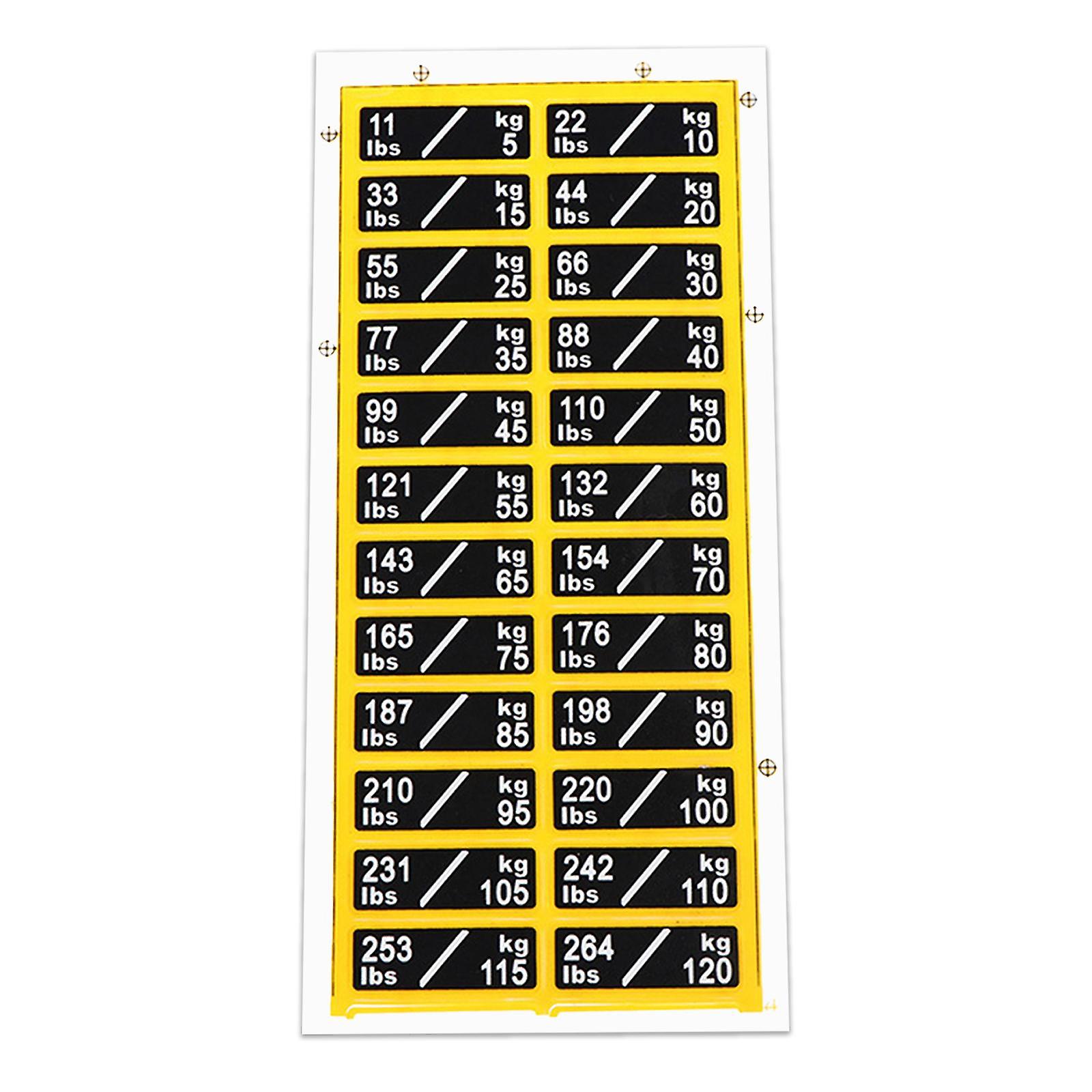 Weight Sticker Labels Gym Equipment Weight Stack Labels Sticker for ...