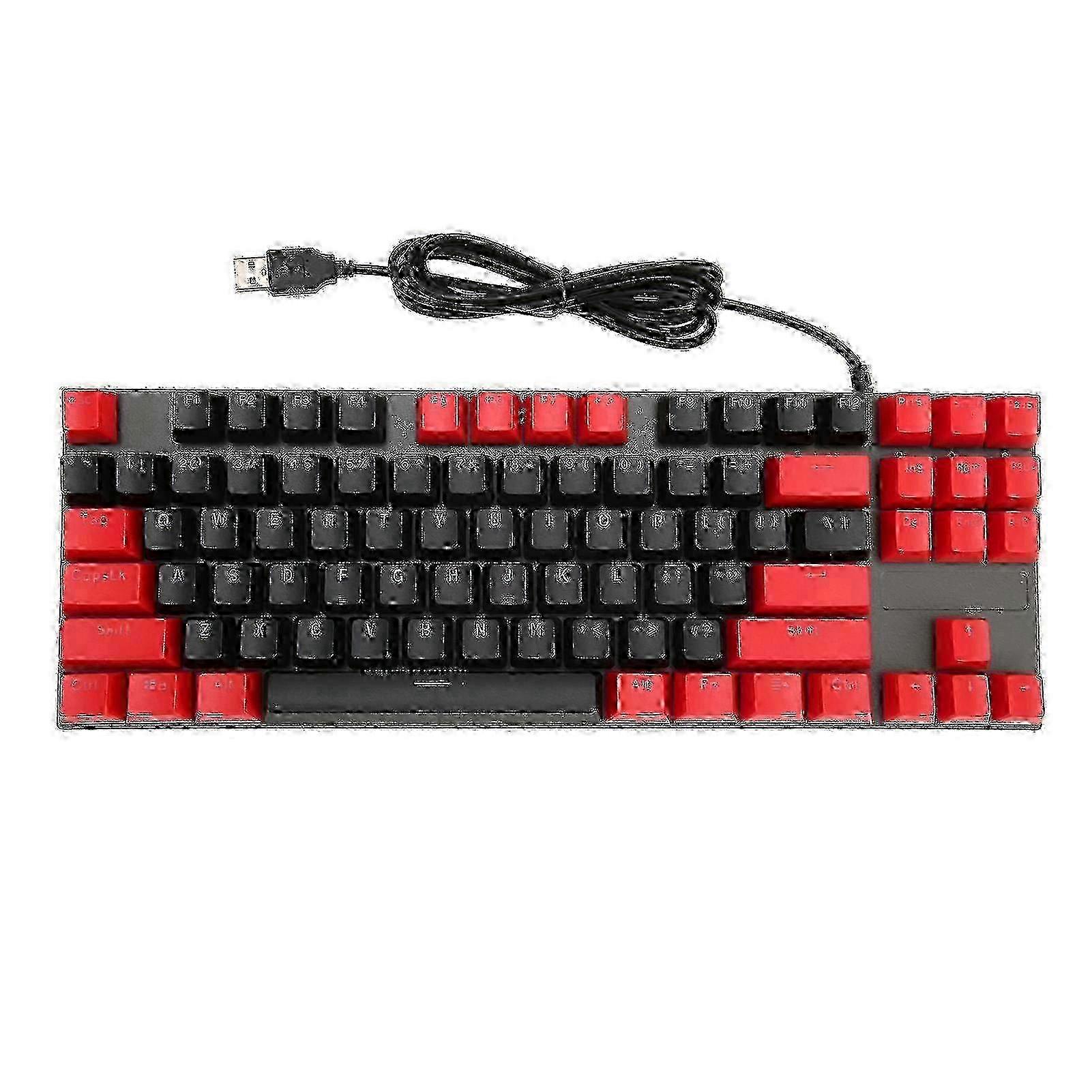 Mechanical Keyboard 87 Keys Blue Switch RGB Backlit Contrast Color ...