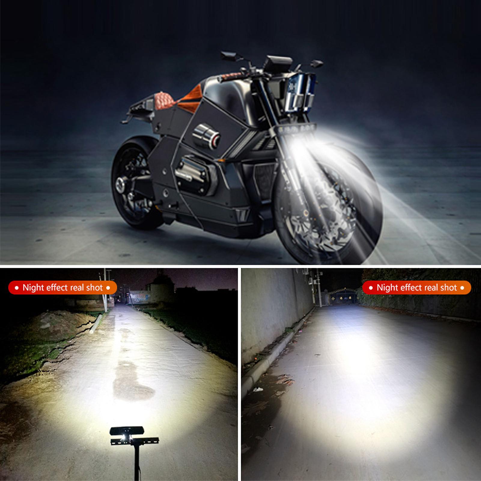 2Pcs 10W Motorbike LED Headlight 6 Beads Super Bright Strong Light ...