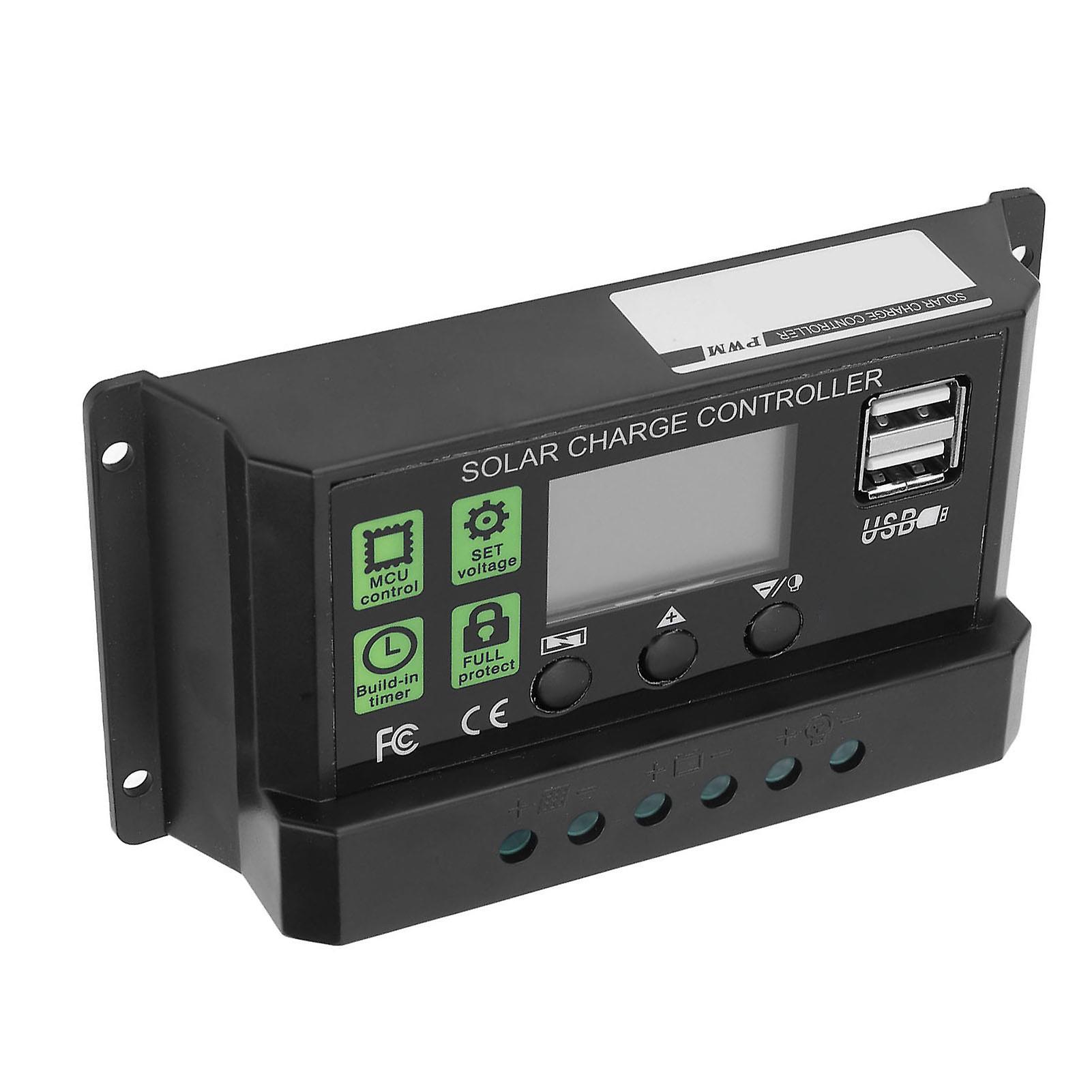 30A Solar Charge Controller PWM with Digital Display and Self Check ...