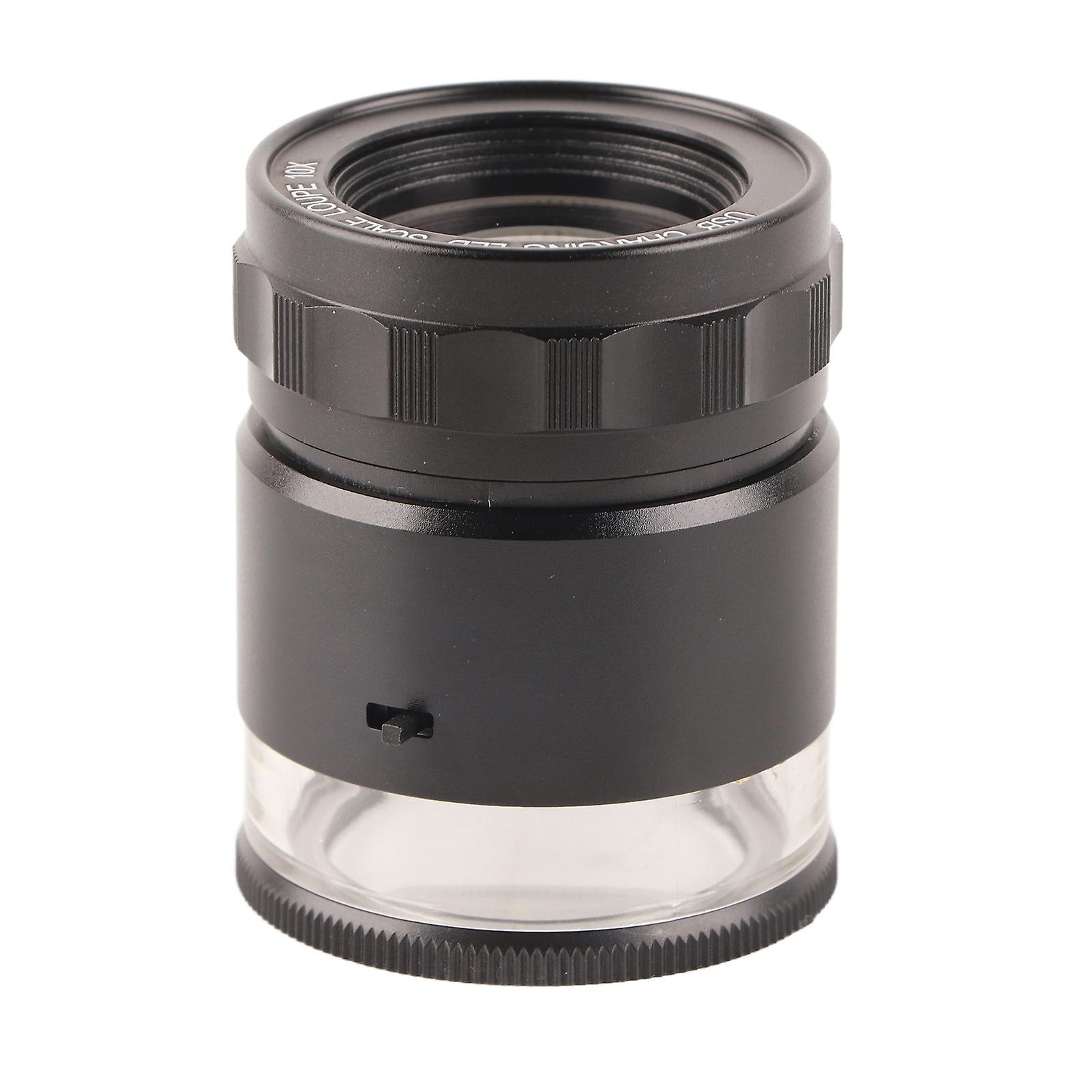 Illuminated Jewelers Loupe 6 LEDs 10X Rechargeable 28mm Field LED ...