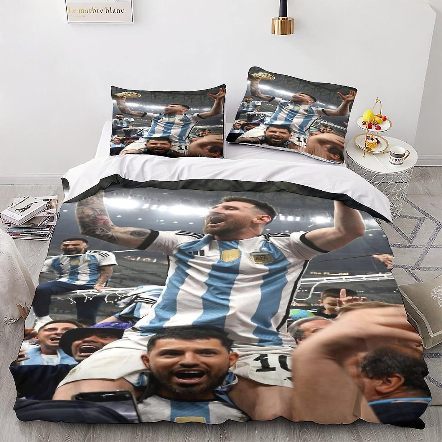 Lionel Messi 3D Print Quilt Cover Duvet Cover Set Single Print Duvet ...